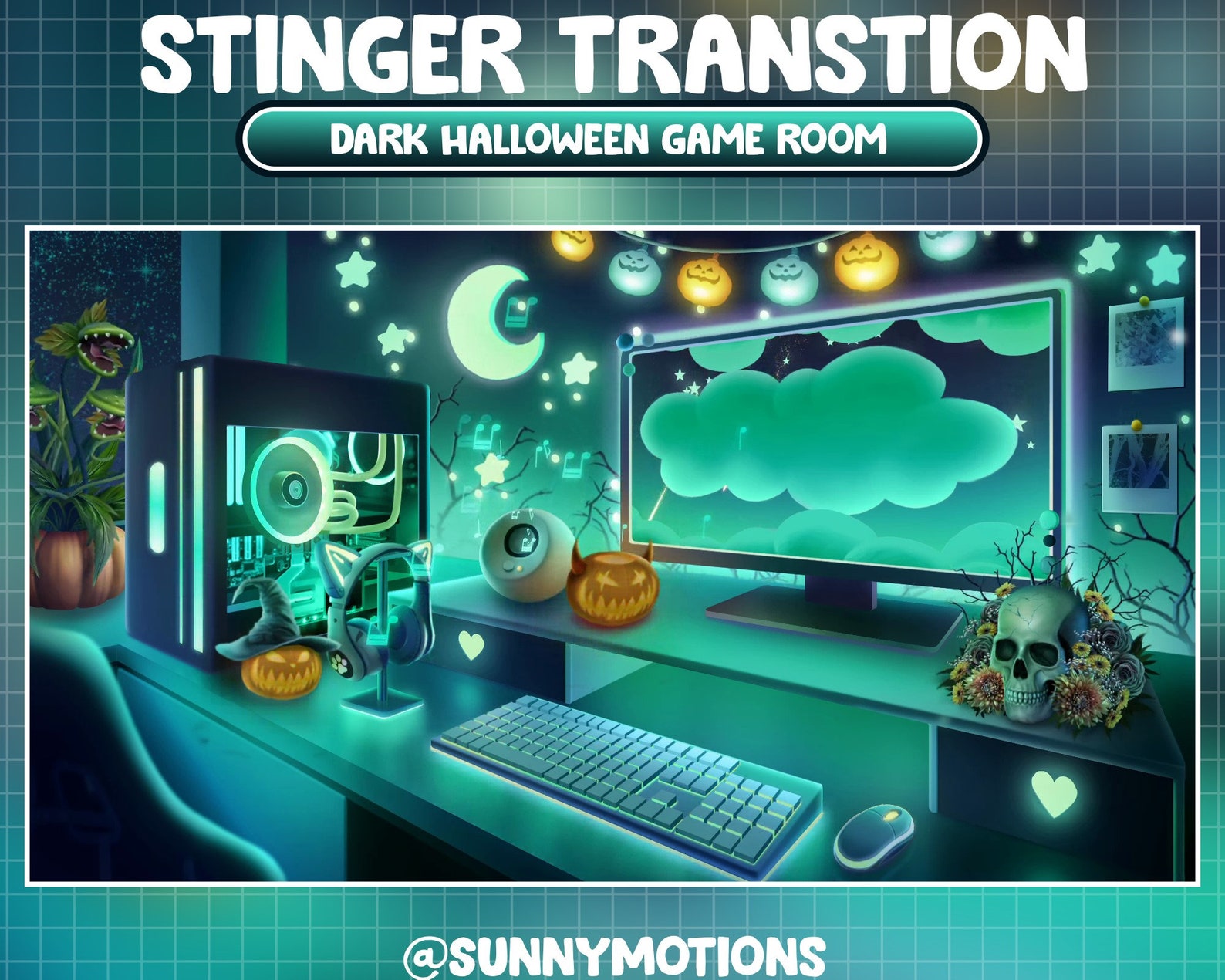 Animated Twitch Stream Stinger Transition / Dark Green - Etsy
