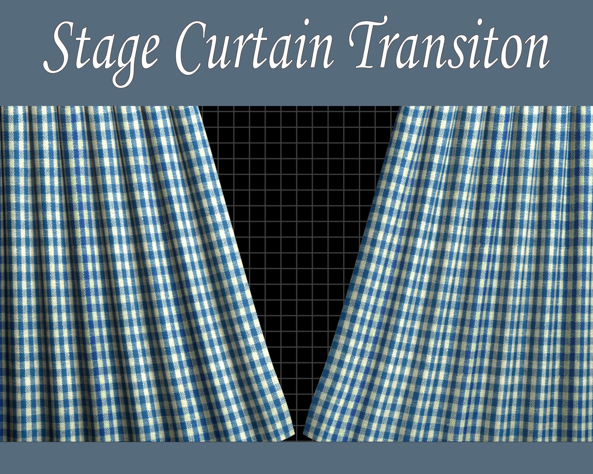 Checkered Fabric Circus Curtain Twitch Animated Stinger | Etsy