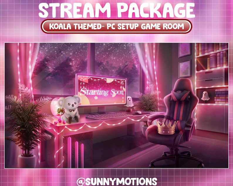 ANIMATED Twitch Overlay Stream Package / Lo-fi Red Aesthetic - Etsy