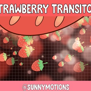 Strawberry Fruit Animated Twitch Scene Stinger Transition - Kawaii Red ...