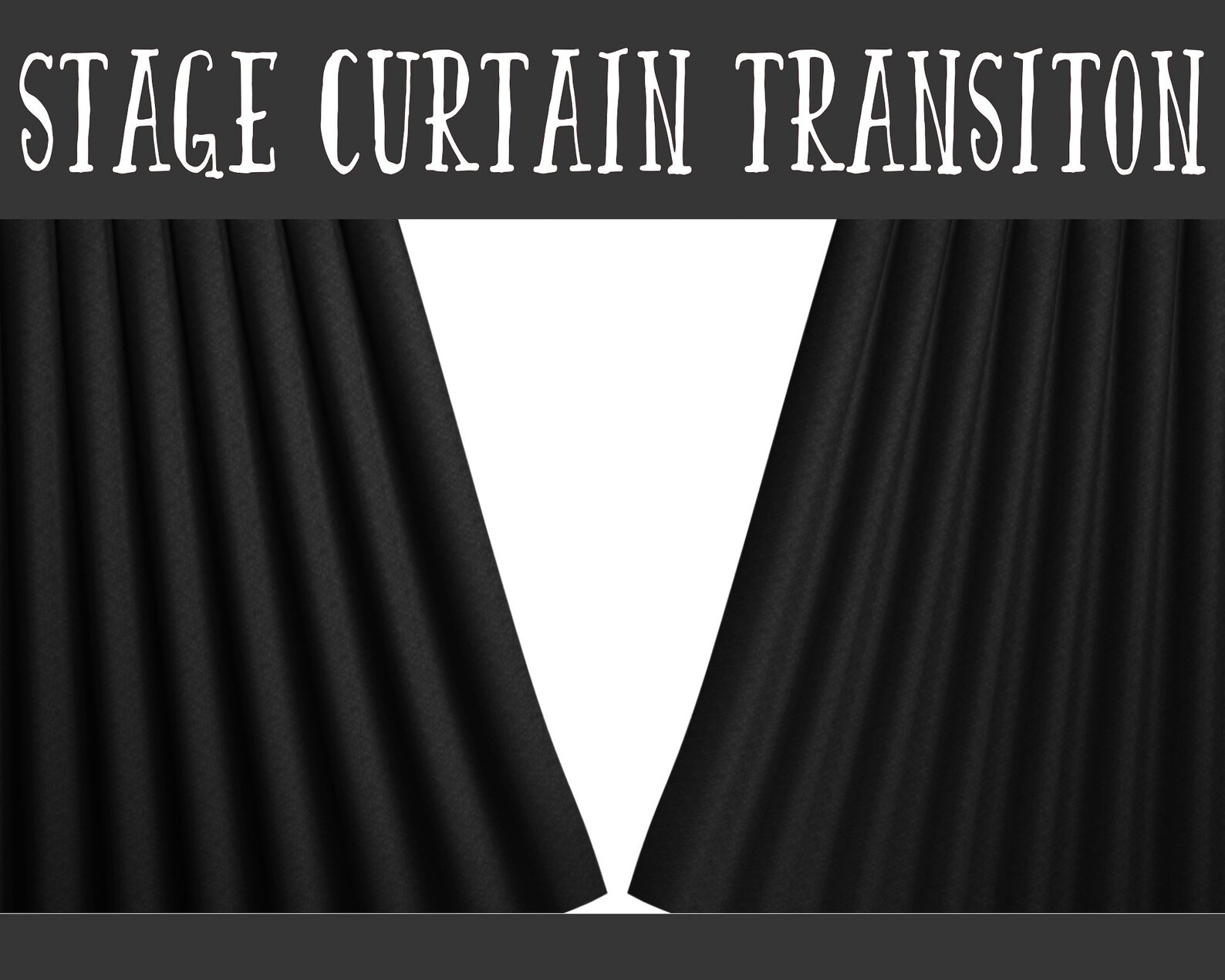 2x Black Stage Curtains Twitch Animated Stinger Transition | Etsy