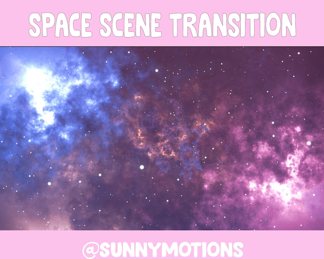 3x Space Stars Stinger Transition / Nebula Animated Twitch Scene ...