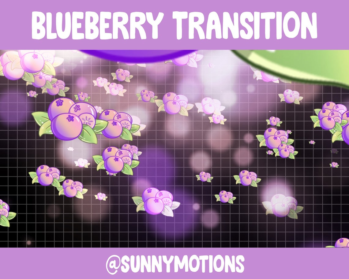 Blueberries Fruit Animated Twitch Scene Transition Kawaii - Etsy