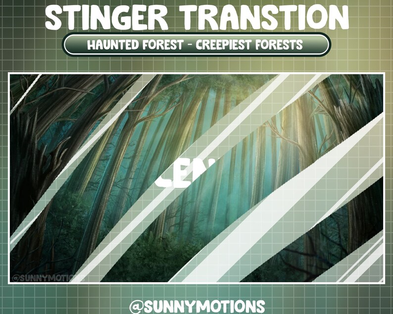 Animated Stream Stinger Transition: Haunted Green Eerily - Etsy