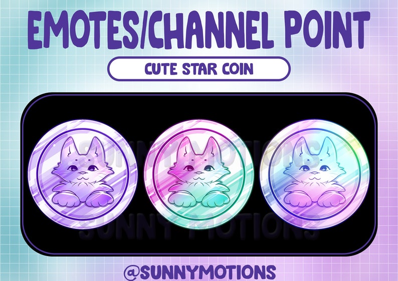 3 Twitch Cool Fox Coin Emotes / Channel Points / Kawaii / Cute - Etsy