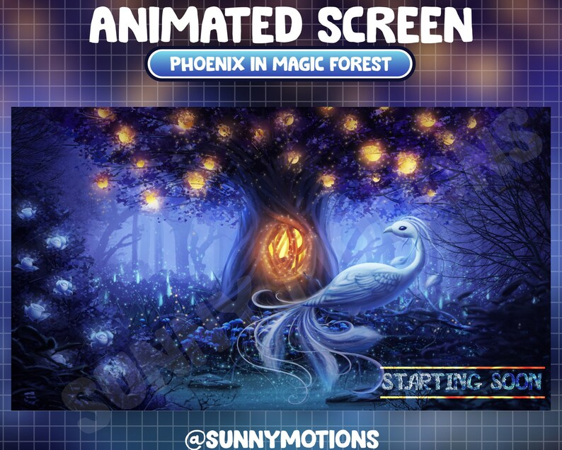 ANIMATED Twitch Stream Screen Overlay / Spirit Phoenix in - Etsy