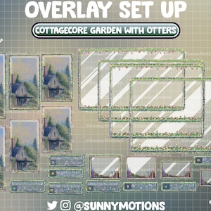 ANIMATED Stream Package: Otters Aesthetic Cottagecore Forest, Lofi ...