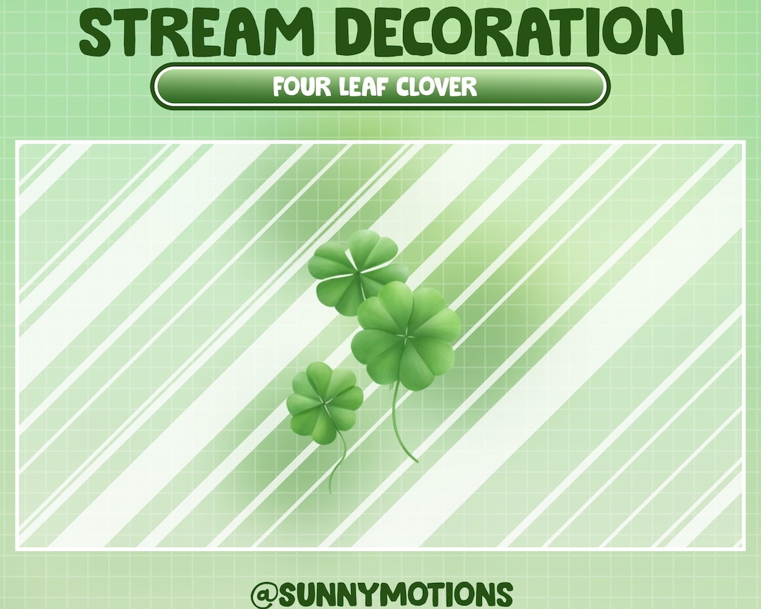 Animated Stream Decoration: Four Leaf Clover Animation / Cozy Lo-fi ...