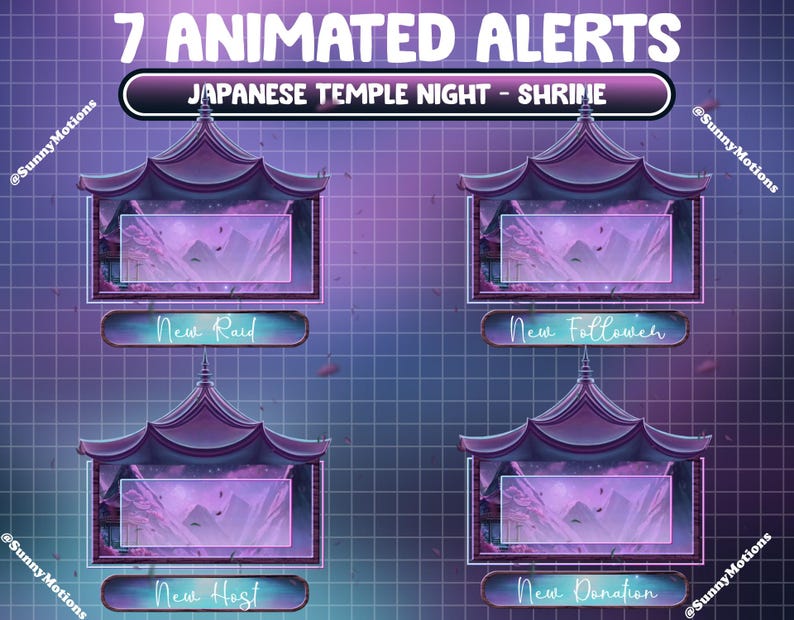 ANIMATED Stream Package: Lo-fi Aesthetic Spring Japanese Ancient Temple ...