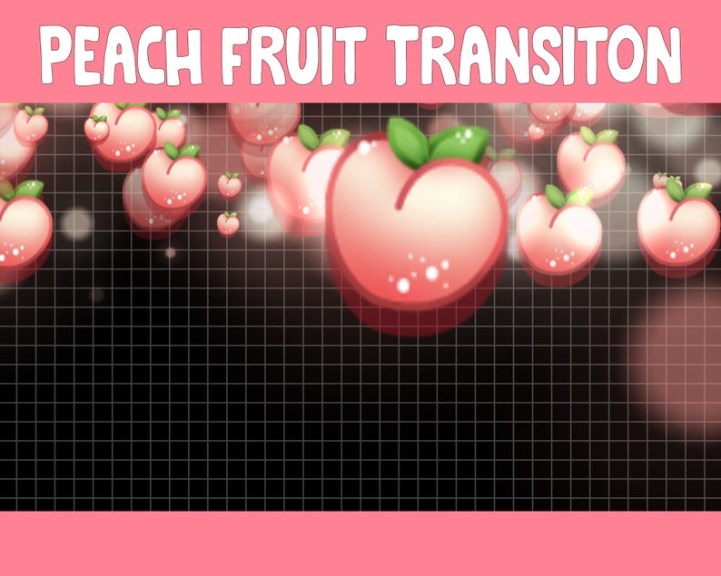 Peach Fruit Animated Twitch Scene Transition - Kawaii Peach Fruit ...
