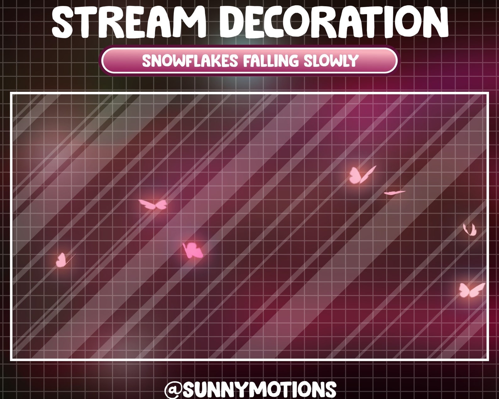 Animated Stream Decoration Cute Cozy Theme / Magical Butterflies Flying ...