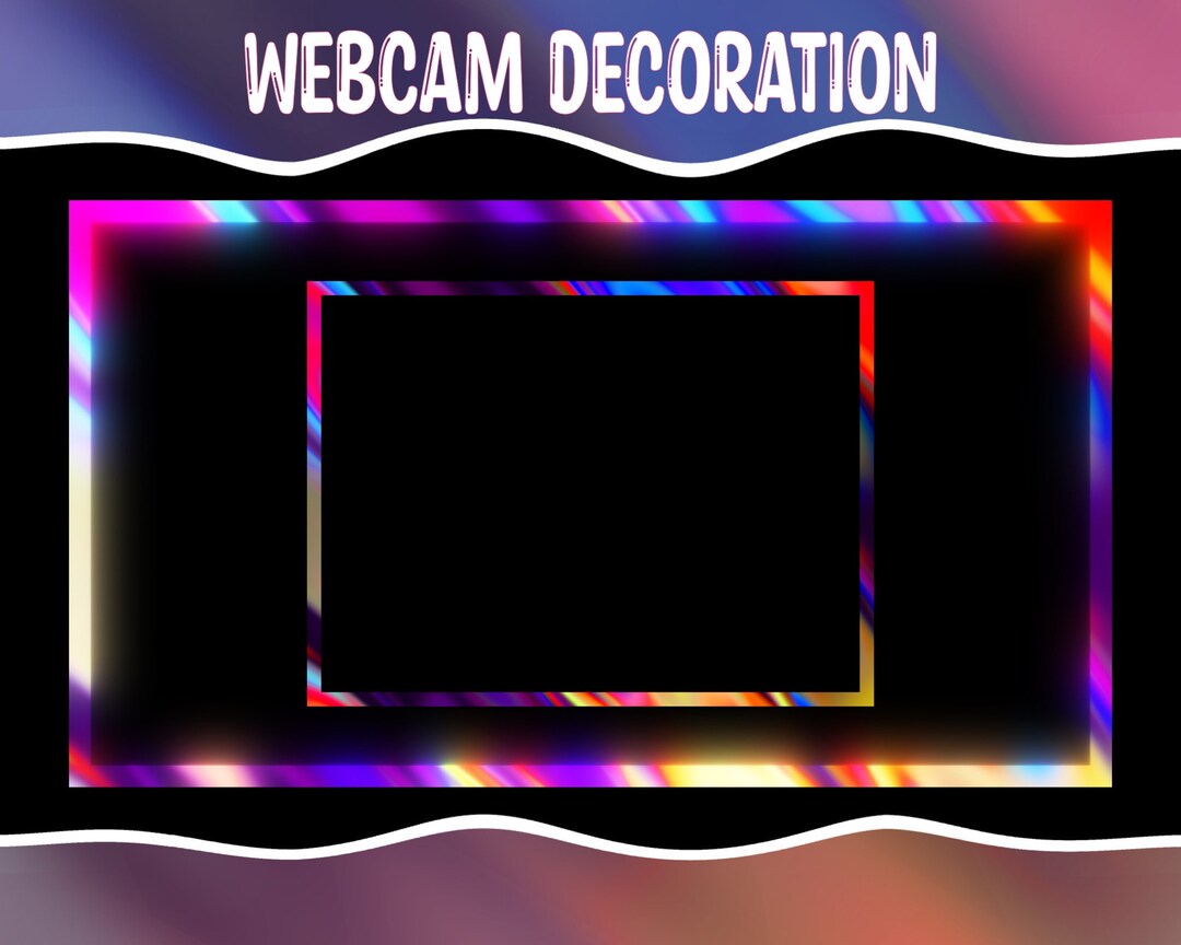 4x Twitch Animated Camera Overlay / Mineral Glow / Neon Wave / Colorful ...