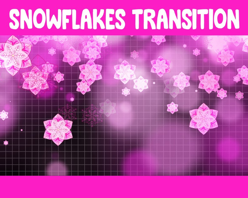 Animated Twitch Stinger Transition / Snow Flakes Falling / | Etsy