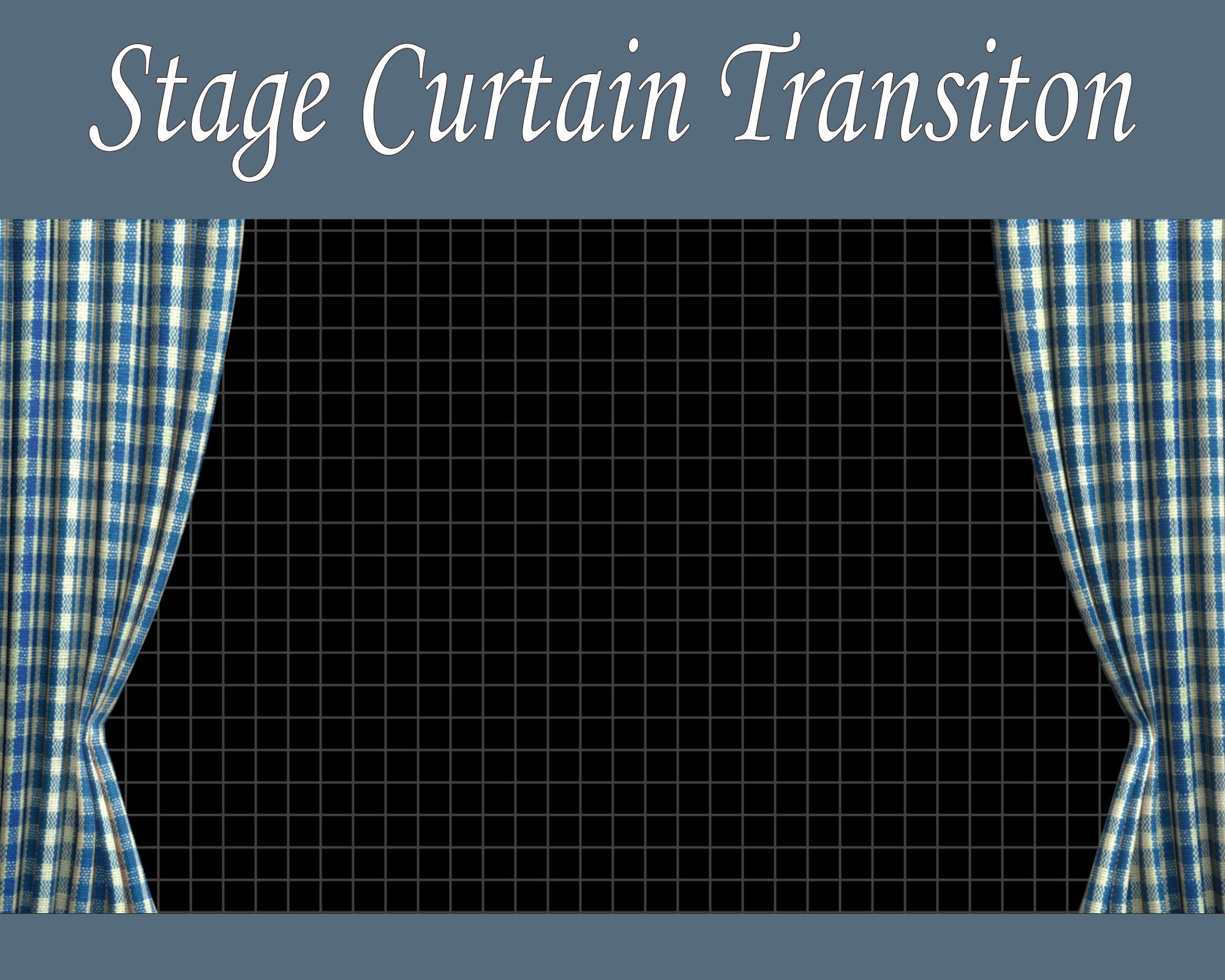 Checkered Fabric Circus Curtain Twitch Animated Stinger | Etsy