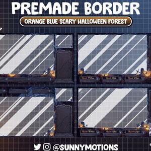 ANIMATED Twitch Overlay Stream Package: Orange Blue Scary Spookiest ...