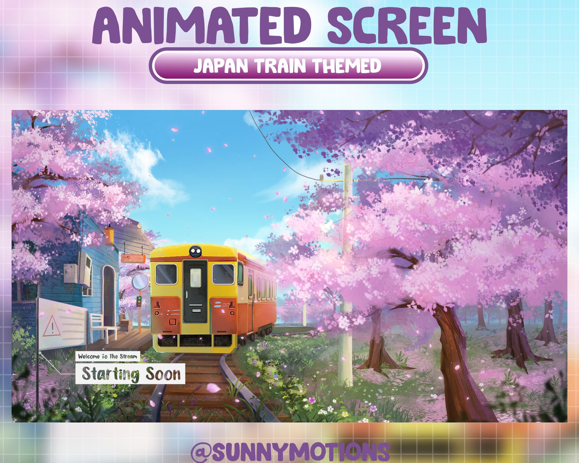 ANIMATED Twitch Stream Screen / Japanese Train Aesthetic / - Etsy