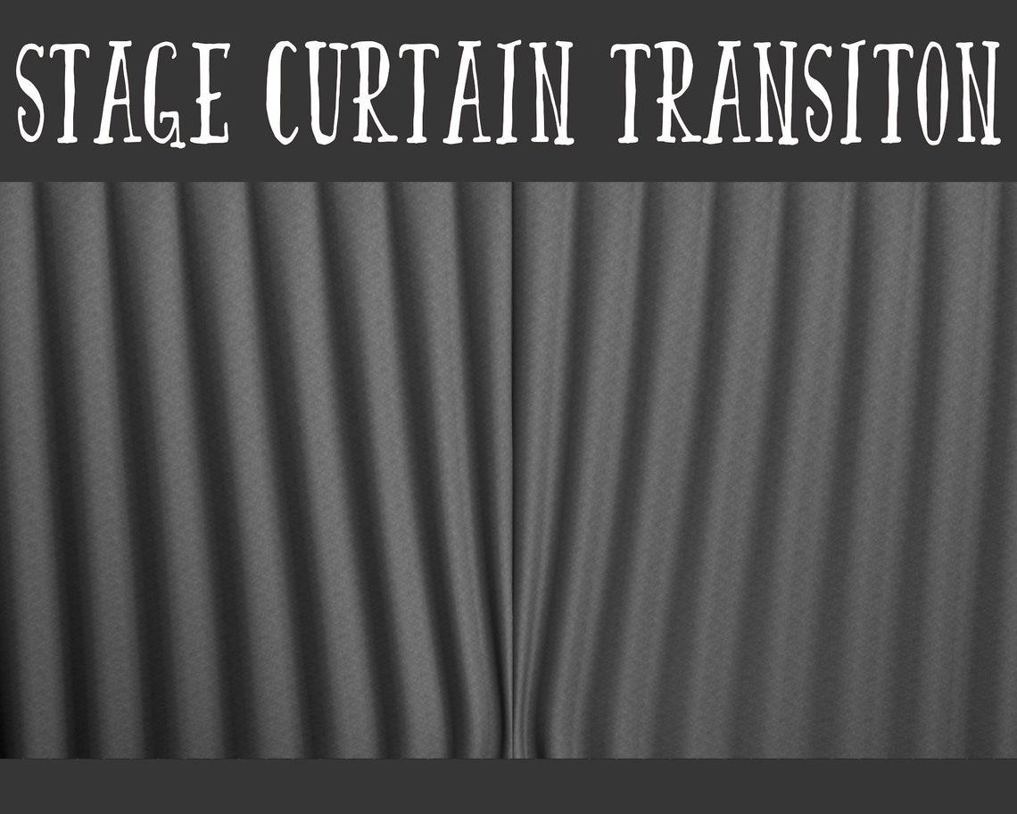 2x Black Stage Curtains Twitch Animated Stinger Transition | Etsy
