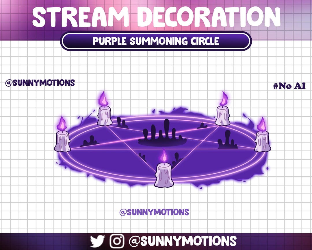 Animated Stream Decoration: Magic Circle Spell Evocation, Transmutation ...