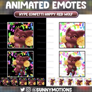 Animated Confetti Surprise Party Hype Blood Red Wolf Twitch Emotes ...