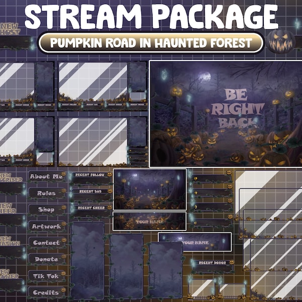 Haunted Forest Twitch Overlay - Etsy