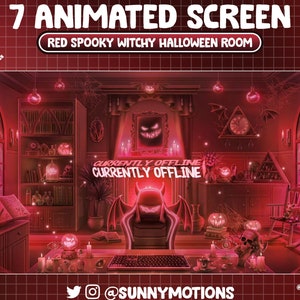 Animated Red Blood Haunted Gaming Room Twitch Screen Overlay, Halloween ...