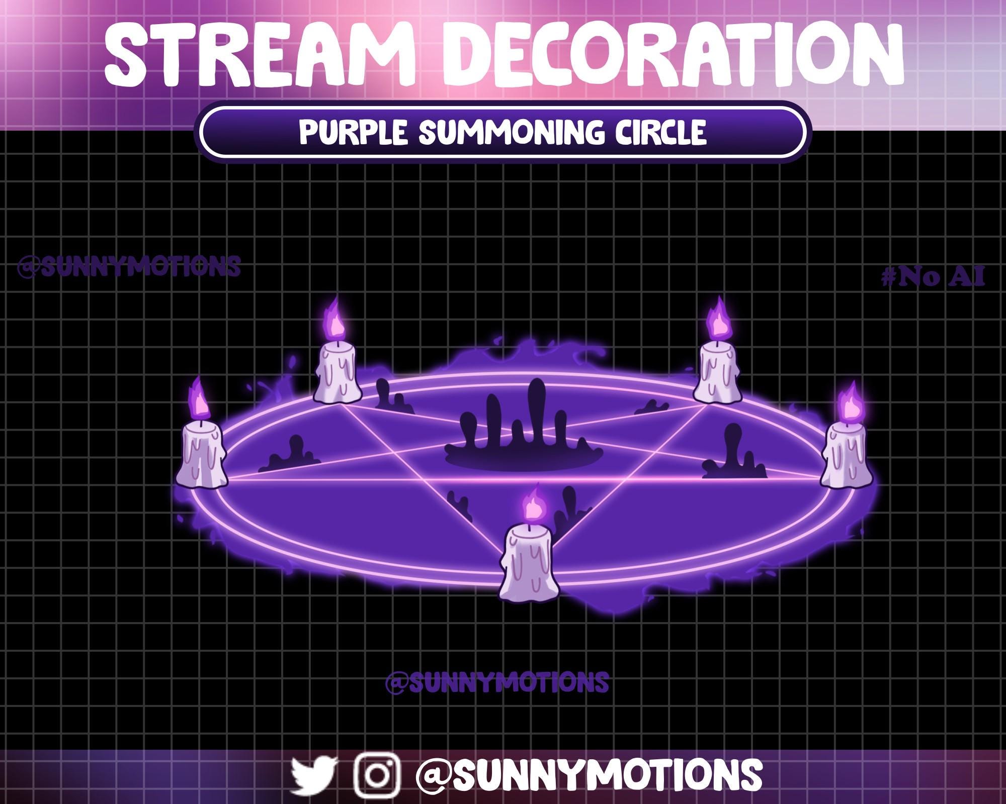Animated Stream Decoration: Magic Circle Spell Evocation, Transmutation ...