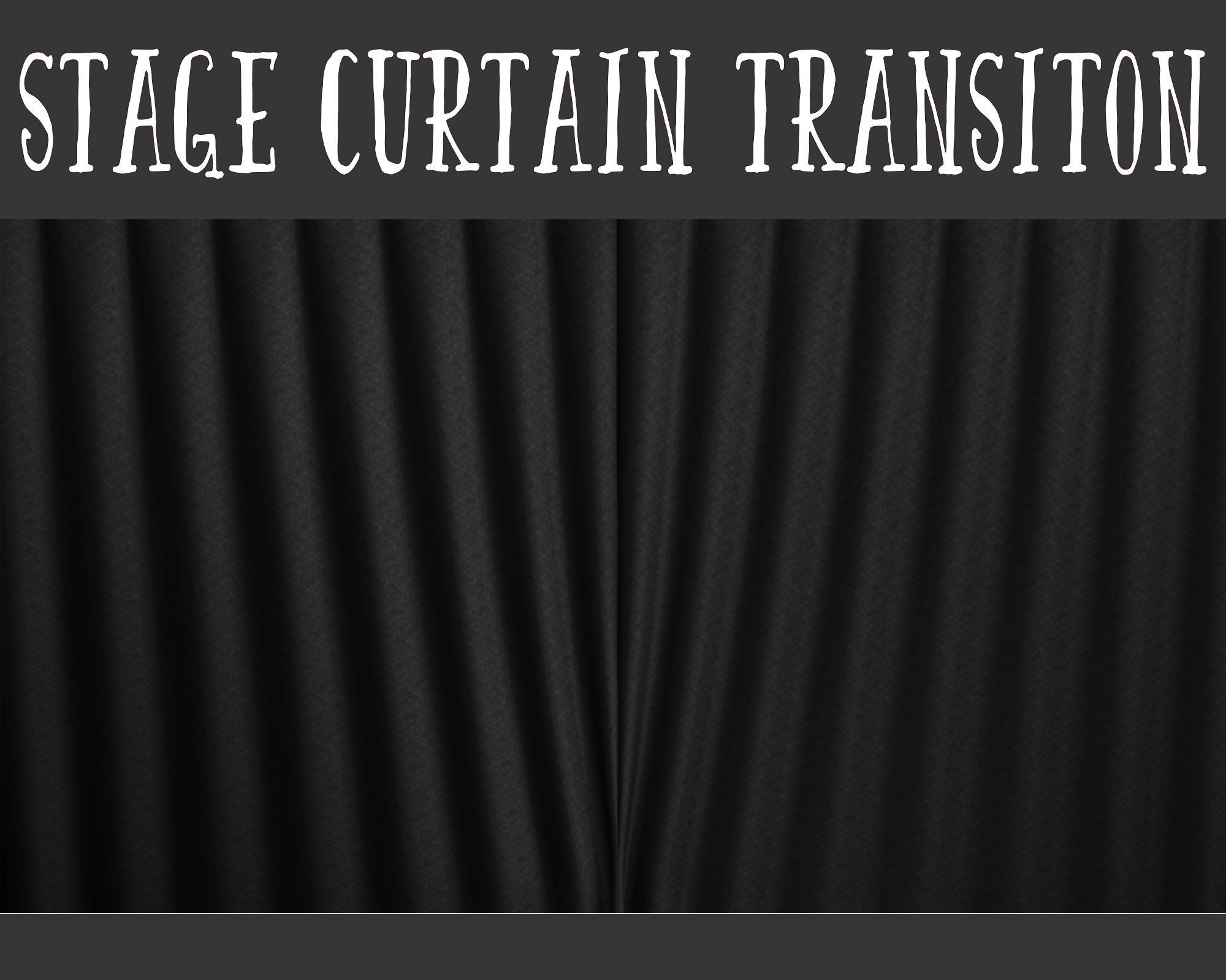 2x Black Stage Curtains Twitch Animated Stinger Transition | Etsy