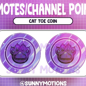 Pastel Purple Paw Toe Twitch Coin Emotes / Channel Points / Kawaii Cute ...