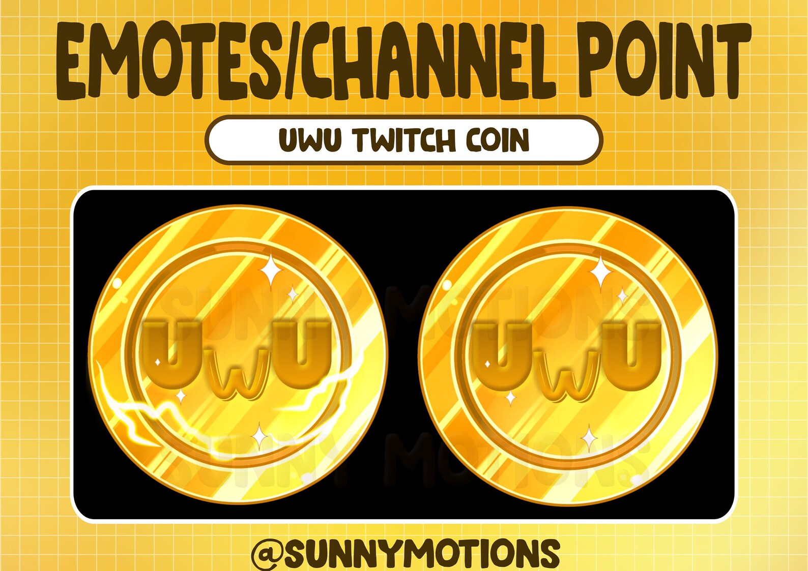 Twitch Gold UWU Coin Emotes / Channel Points / Kawaii / Money - Etsy