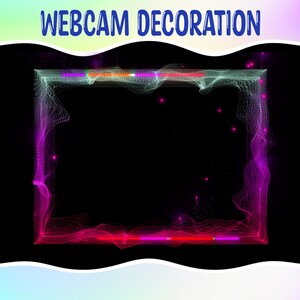 Twitch Animated Neon Wave Webcam Border Frame / Stream Graphics / RGB ...