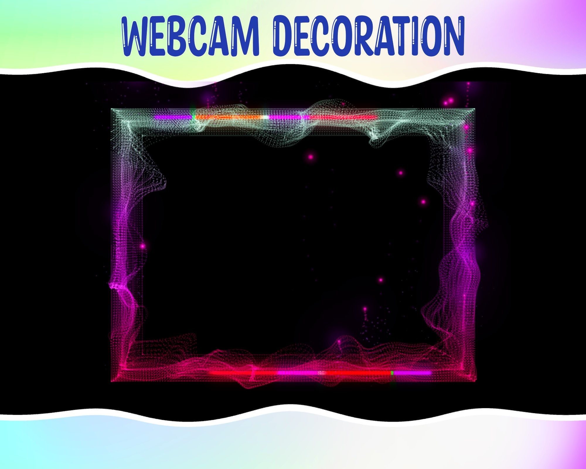 Twitch Animated Neon Wave Webcam Border Frame / Stream - Etsy Australia