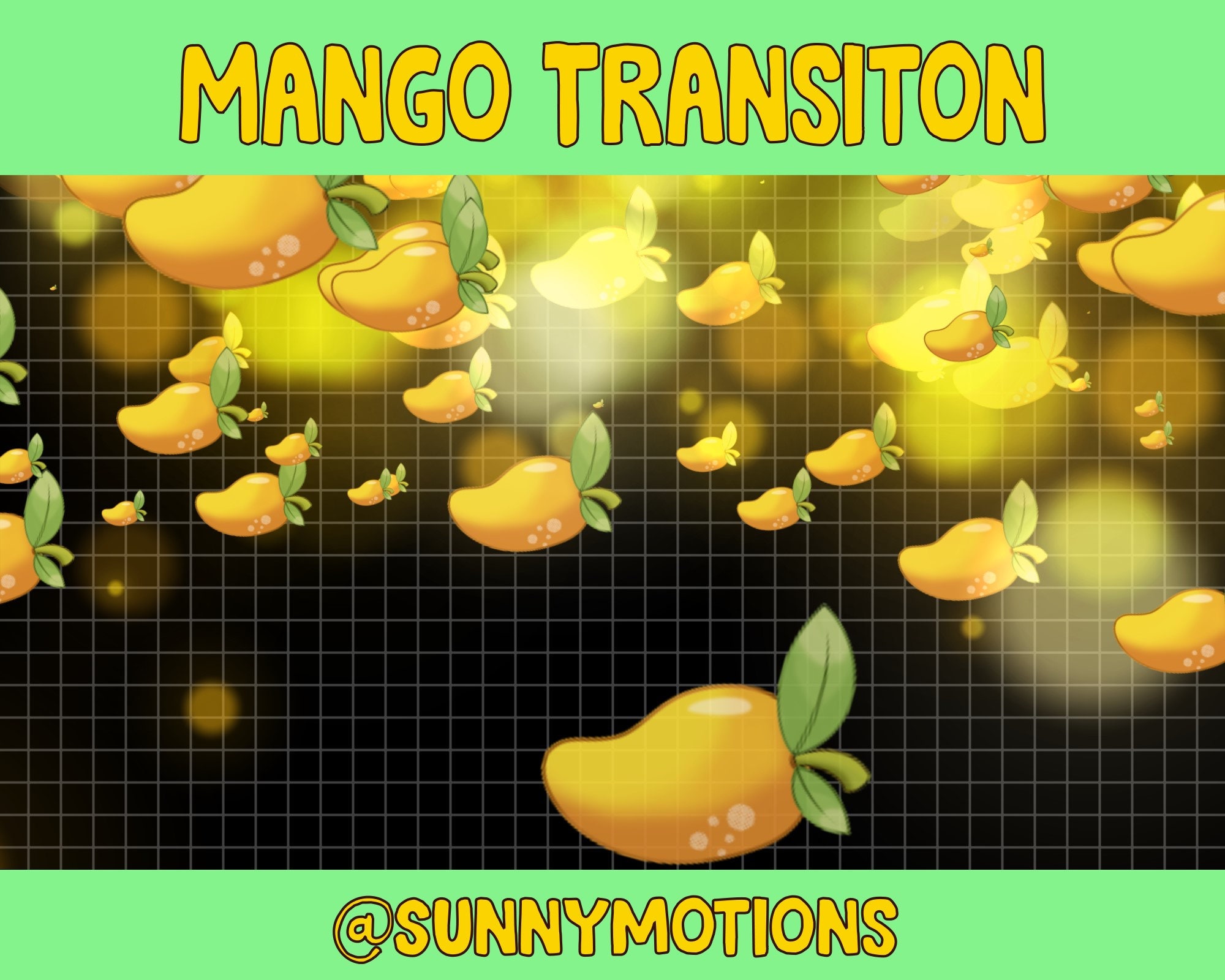 Mango Fruit Animated Twitch Scene Stinger Transition Kawaii - Etsy