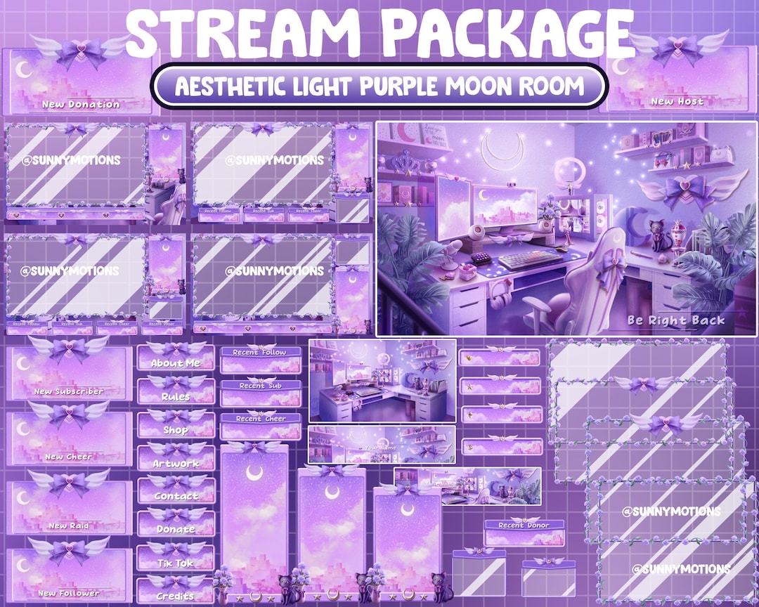 ANIMATED Twitch Overlay Stream Package: Lo-fi Vibe Aesthetic Plant ...