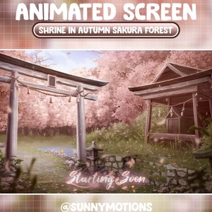 Animated Twitch Stream Package Overlay / Shrine Temple Day / Aesthetic ...