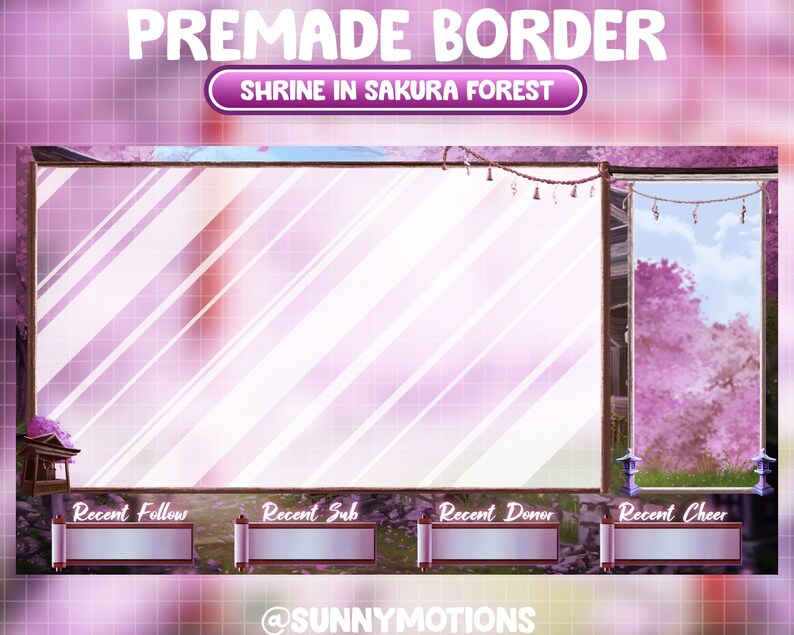 Animated Twitch Stream Package Overlay / Shrine Temple Day / - Etsy