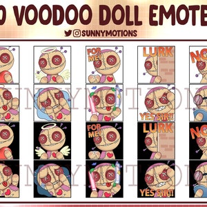 Horror Orange Voodoo Doll Twitch Emotes Bundle, Discord, Streamer ...