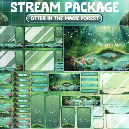 ANIMATED Twitch Overlay Stream Package / Magical Gate / - Etsy