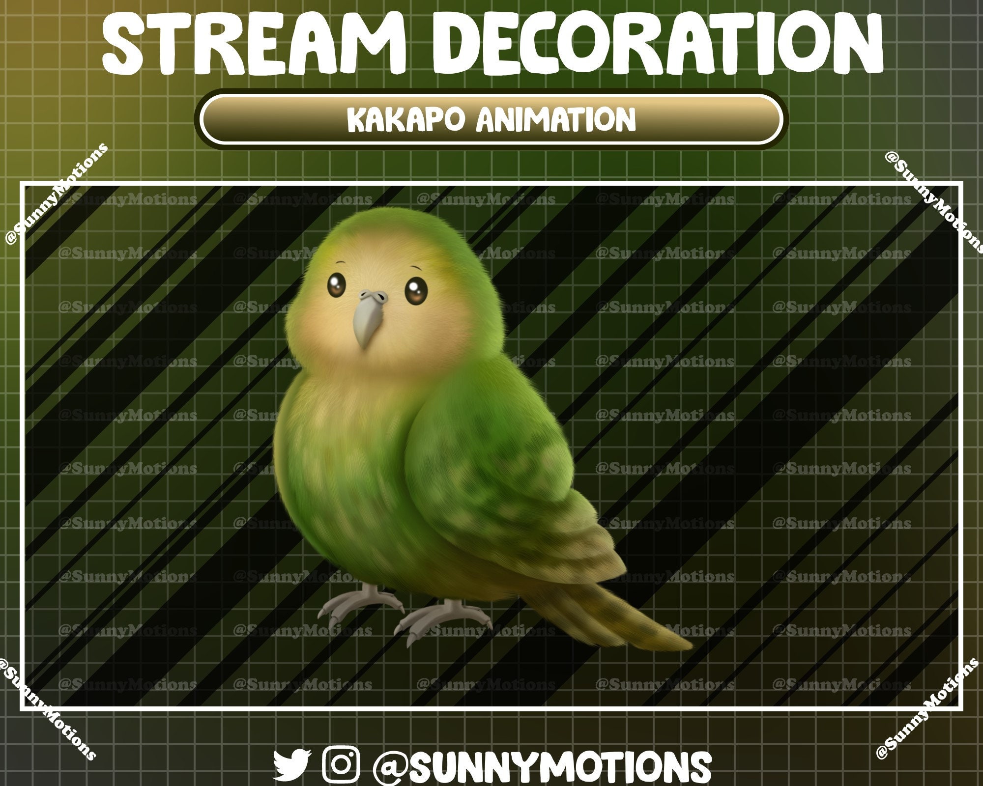 Desenho Animado Kakapo Art Print Kākāpō – Littlewhimsy