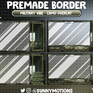 FULL ANIMATED Stream Package: Military Room Vibe, Green Camo Twitch ...