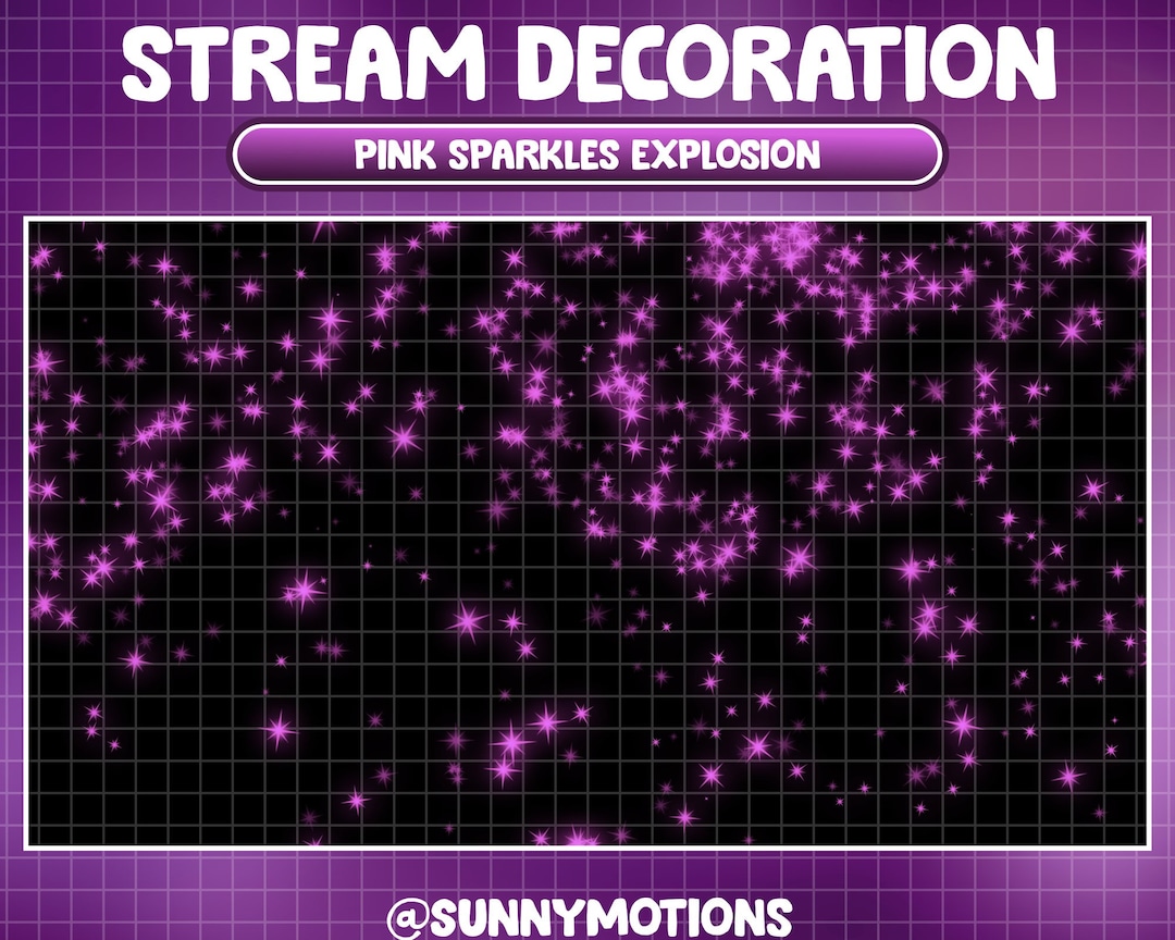 3 Animated Stream Decoration Confetti Shooting: Pink Sparkles Explosion ...