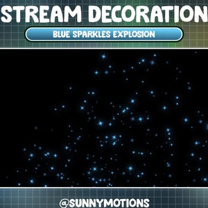 Animated Stream Decoration Confetti Shooting / Blue Sparkles Explosion ...