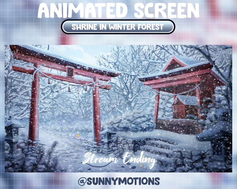 Animated Twitch Stream Package Overlay / Aesthetic Shrine Japanese ...