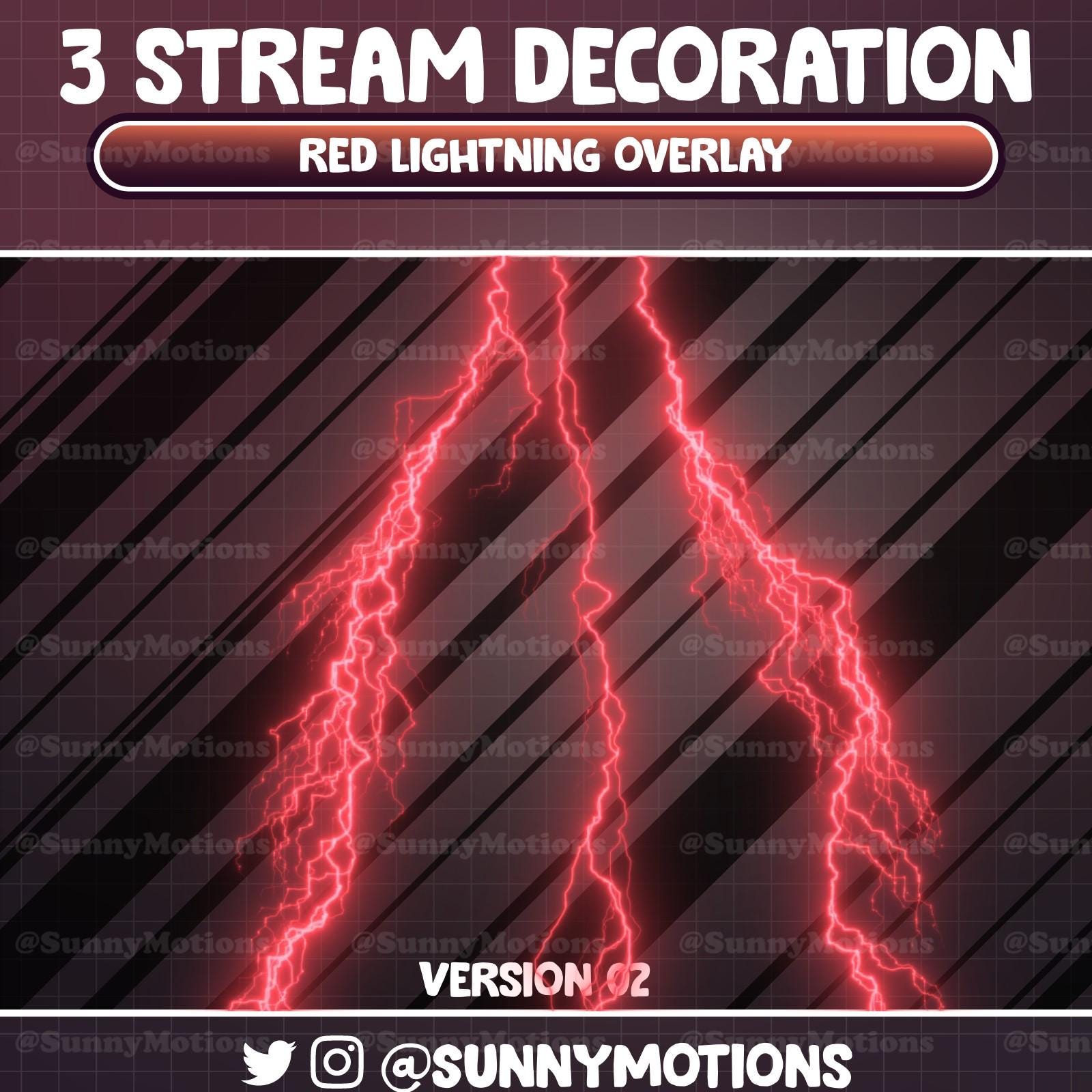 Animated Stream Decoration: Aesthetic Spooky Lightning Twitch Overlay ...
