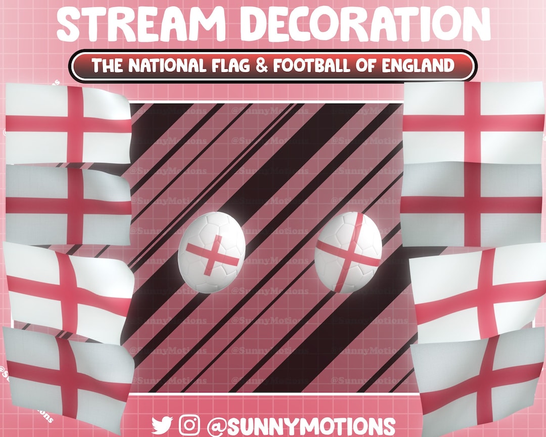 Animated Stream Decoration: the National Flag of England Twitch Overlay ...