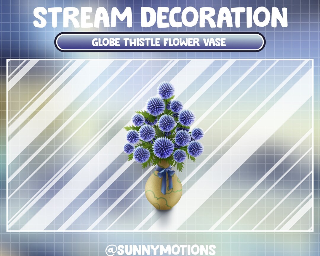 Animated Twitch Stream Decoration: Blue Globe Thistle / Aesthetic ...
