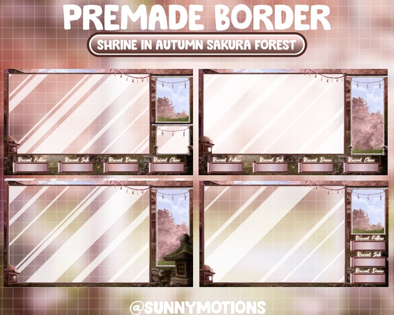 Animated Twitch Stream Package Overlay / Shrine Temple Day / - Etsy