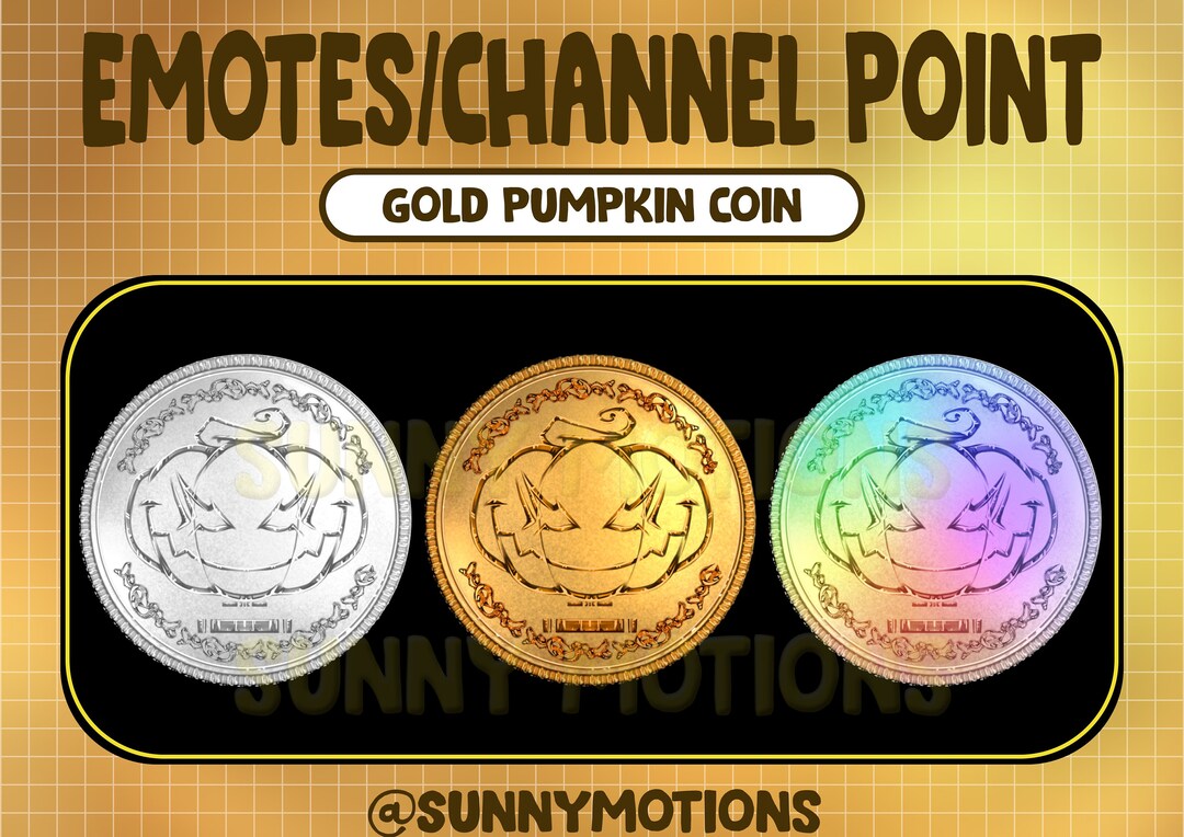 Twitch Cool Pumpkin Coin Emotes / Halloween Channel Points / Cute Fruit ...