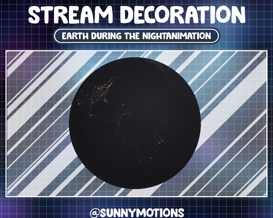 Animated Twitch Stream Decoration: Earth in the Night / Star Galaxy ...