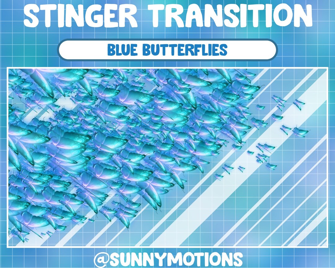 Animated Stream Stinger Transition / Lo-fi Aesthetic Blue Purple ...