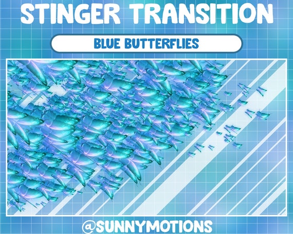 Animated Stream Stinger Transition / Lo-fi Aesthetic Blue - Etsy